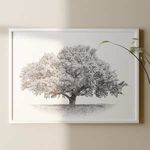 Lone Oak II - Oak Tree Ink Drawing - Original Art - Wall Art - Etsy