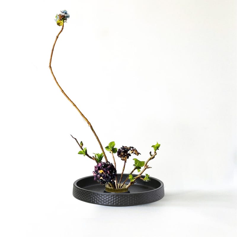 Ikebana Bowl Black - Etsy