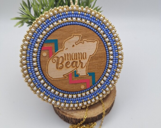 Horse Beaded Medallion Native American Medallion Indigenous Beaded ...