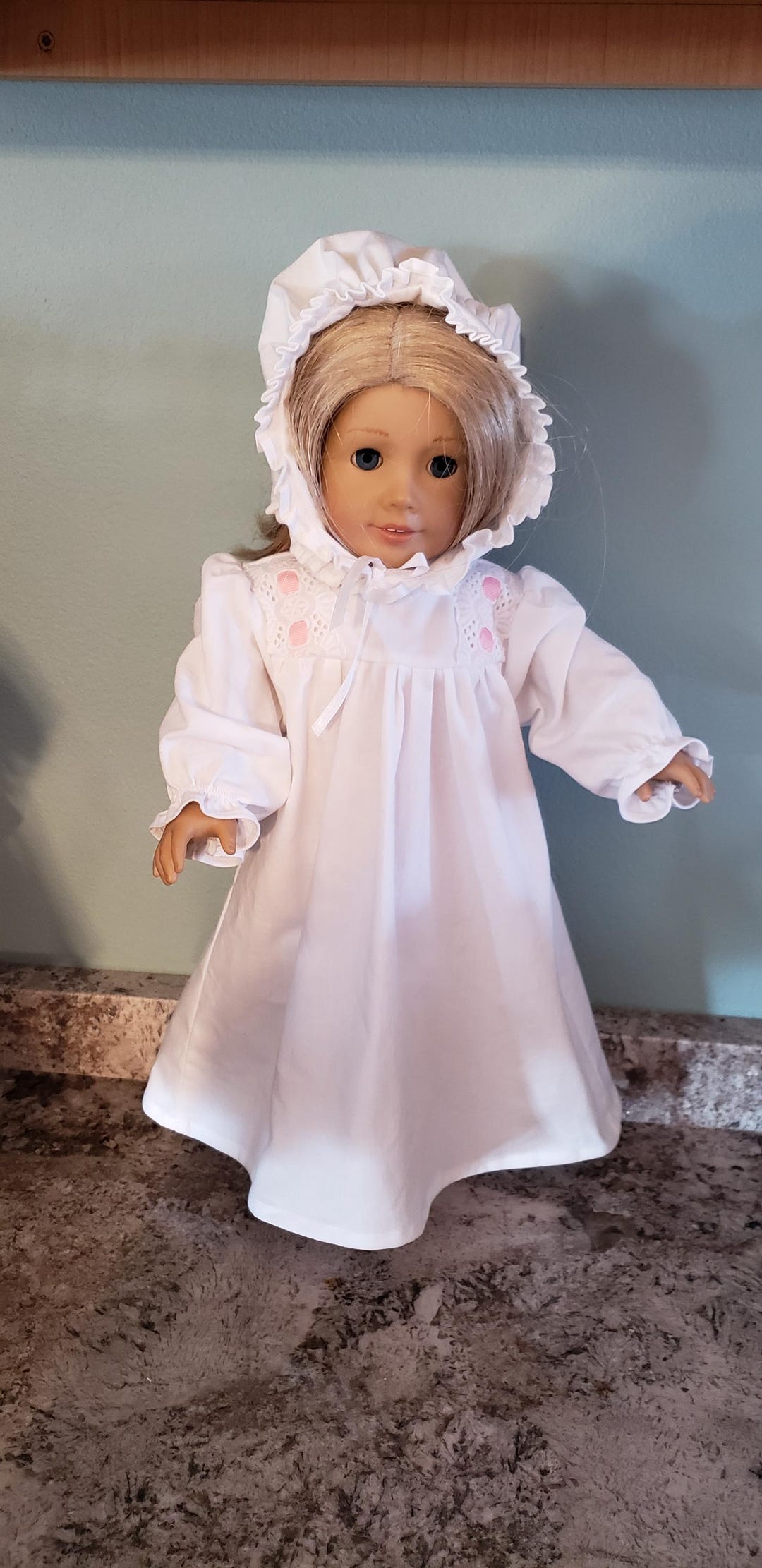 Vintage Laura Prairie Nightgown and Sleeping Cap Made With 100% Cotton ...