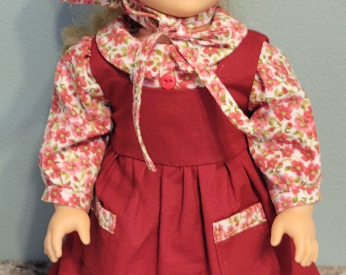 Vintage Laura Prairie Style Dress, Apron and Bonnet for 18" Doll ...