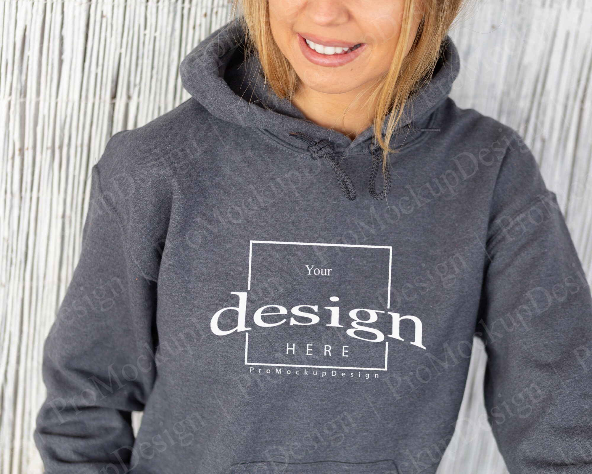 Hoodie mockup Gildan 18500 sweatshirt mockup Printful model Mockup ...