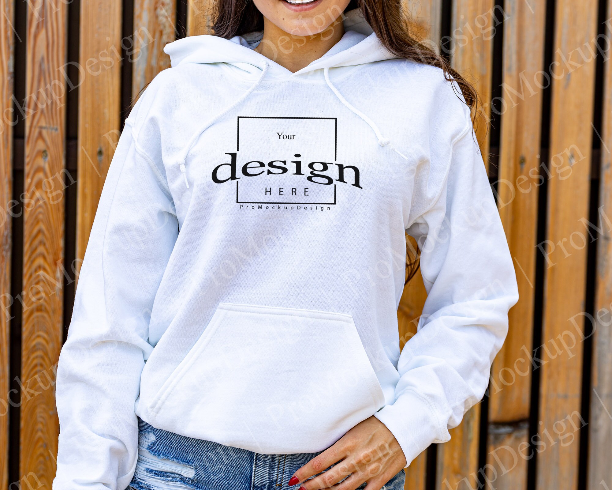Hoodie mockup Gildan 18500 sweatshirt mockup Printful model Mockup ...