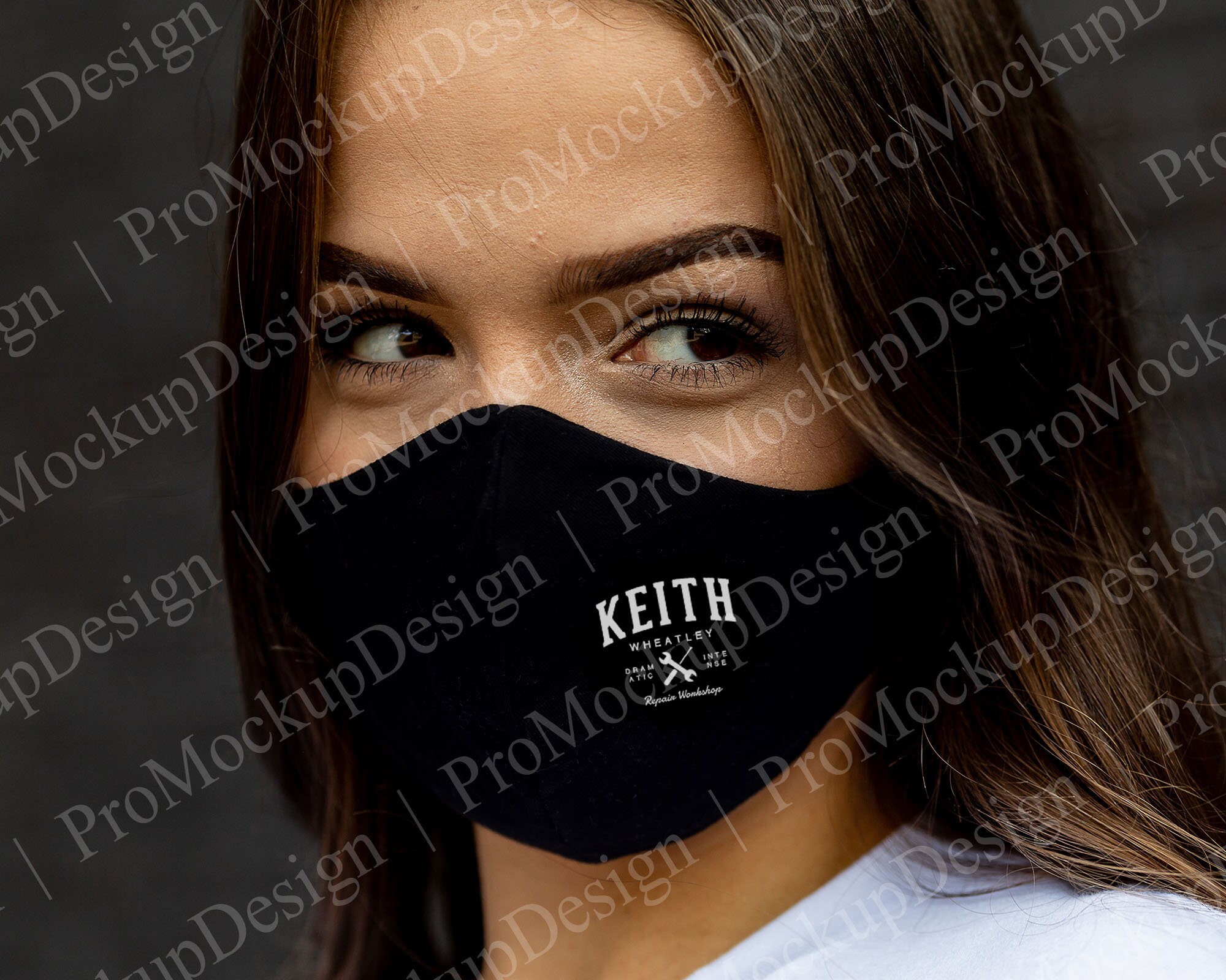 Paper & Party Supplies Paper Unisex mask mock up Face cotton mask ...