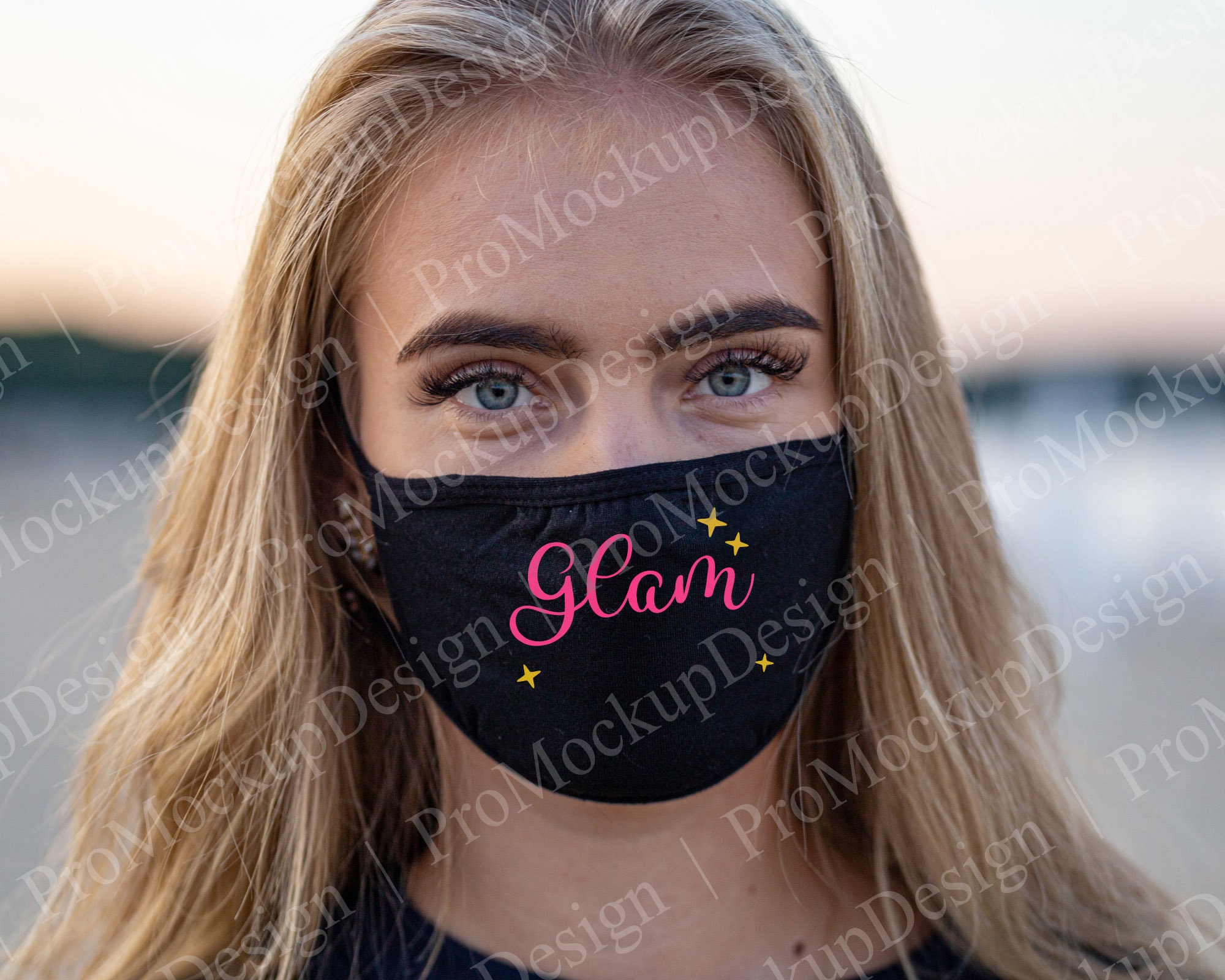 Paper & Party Supplies Paper Unisex mask mock up Face cotton mask ...