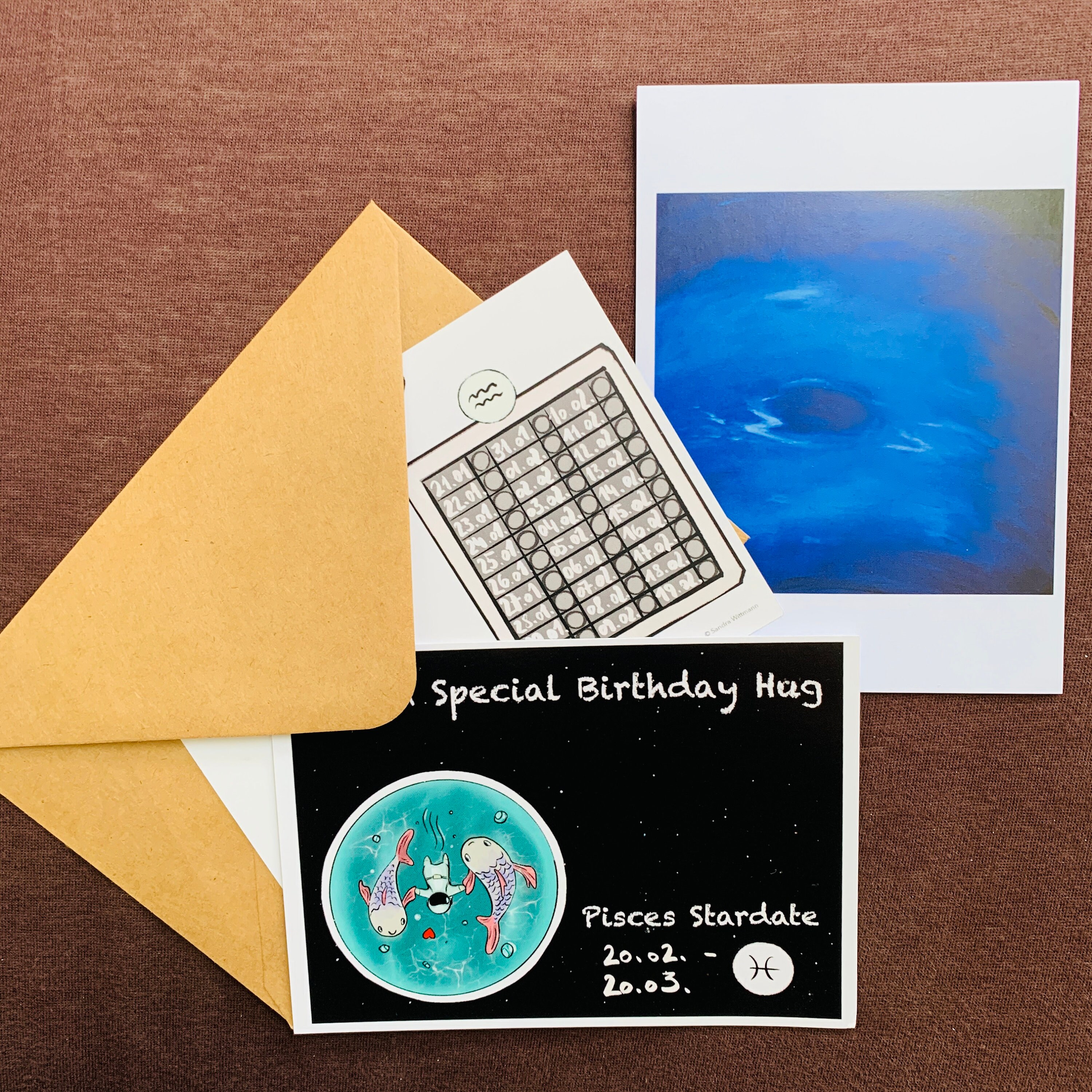 Zodiac Card Hugonaut Picses Birthday Card - Etsy