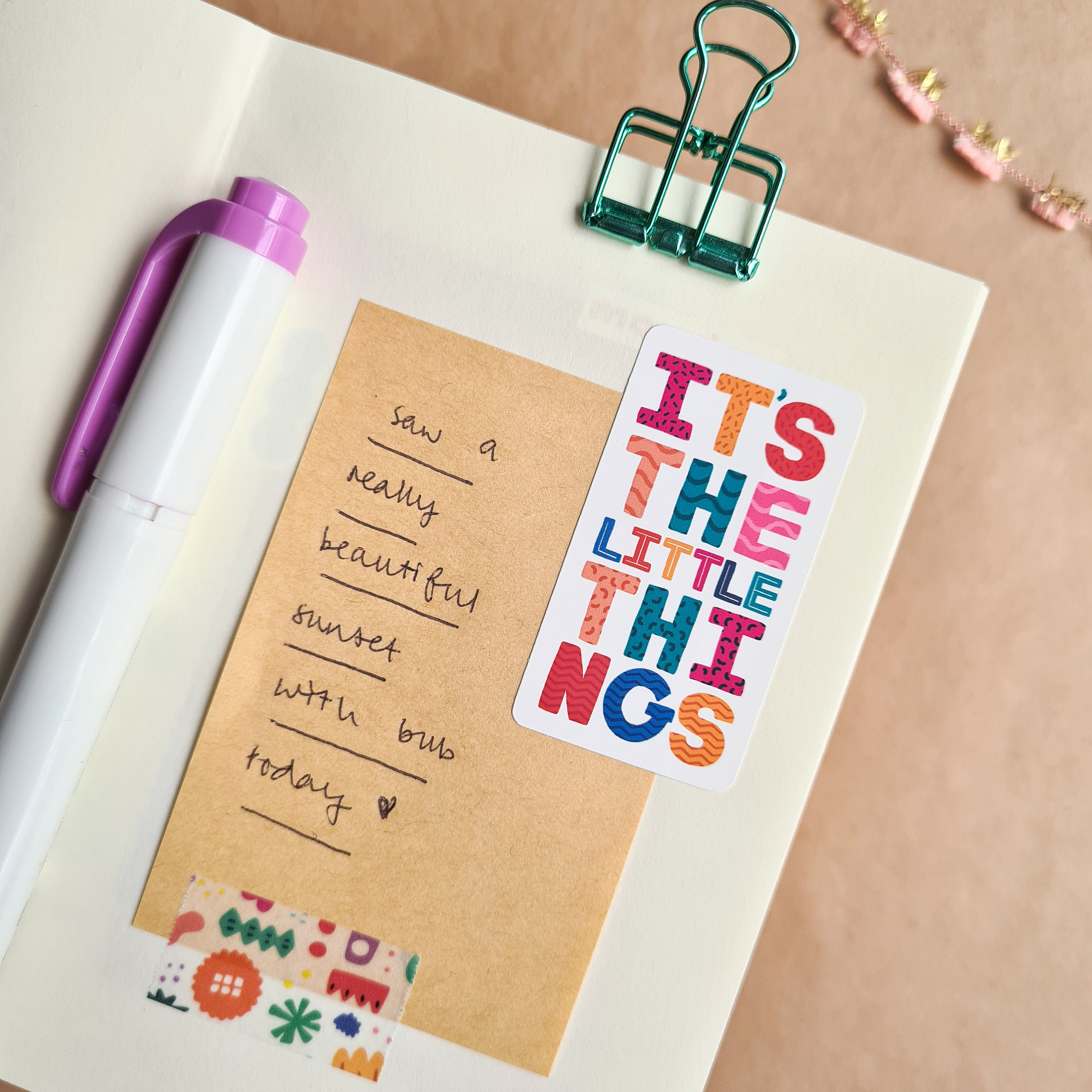 Daily Reminders Sticker Pack 5pc Lettering Sticker Pack Journal ...