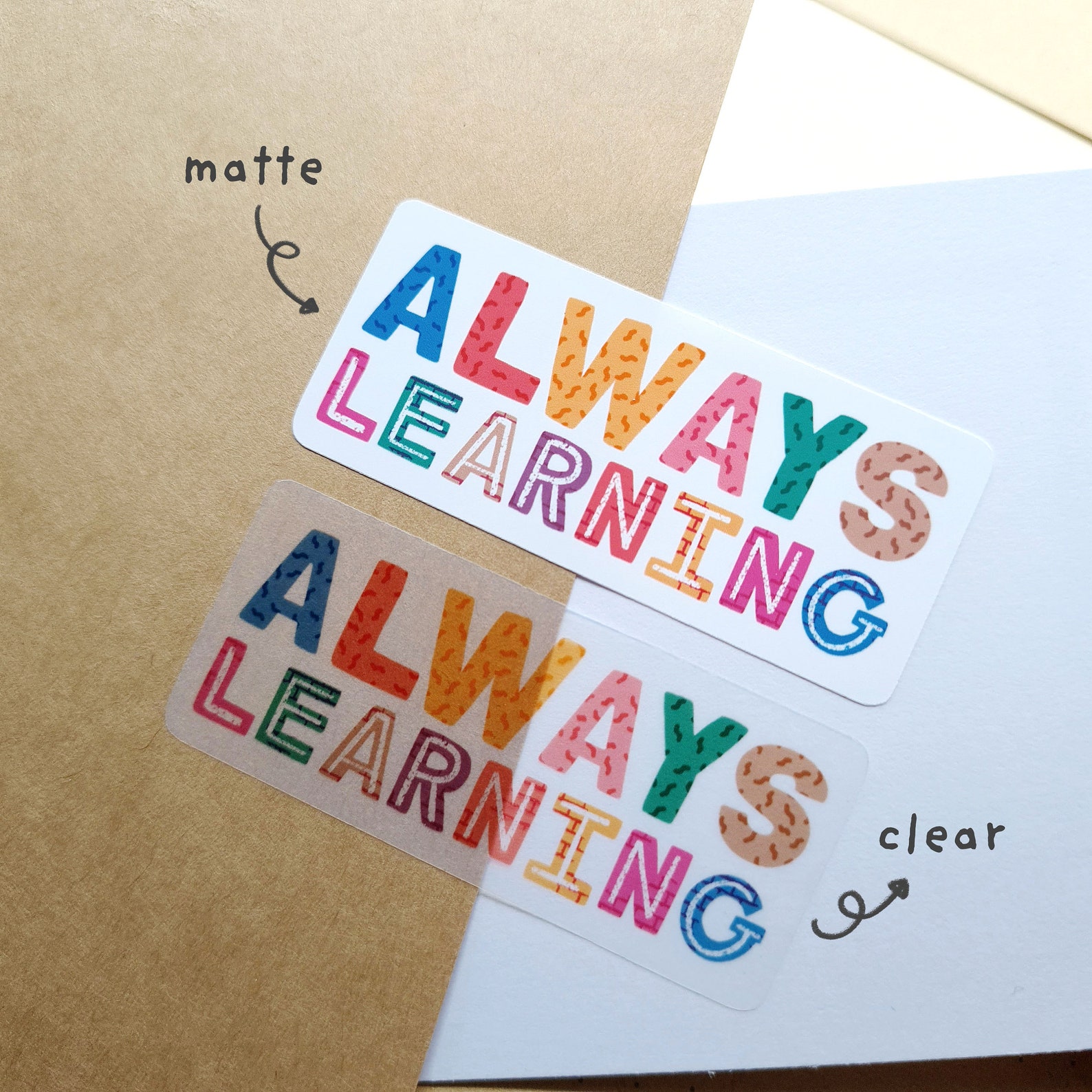 Daily Reminders Sticker Pack 5pc Lettering Sticker Pack Journal ...