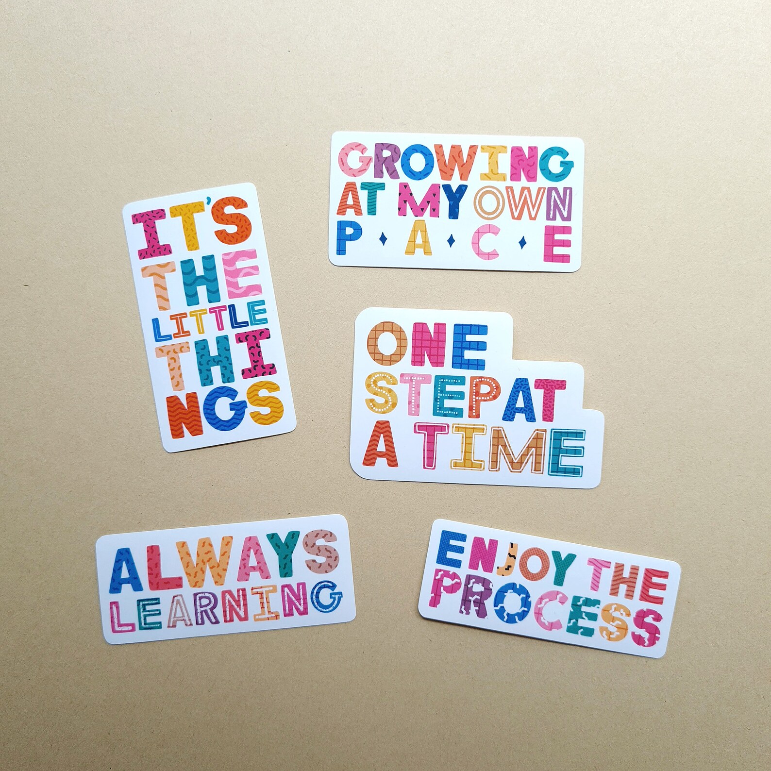 Daily Reminders Sticker Pack 5pc Lettering Sticker Pack - Etsy Ireland