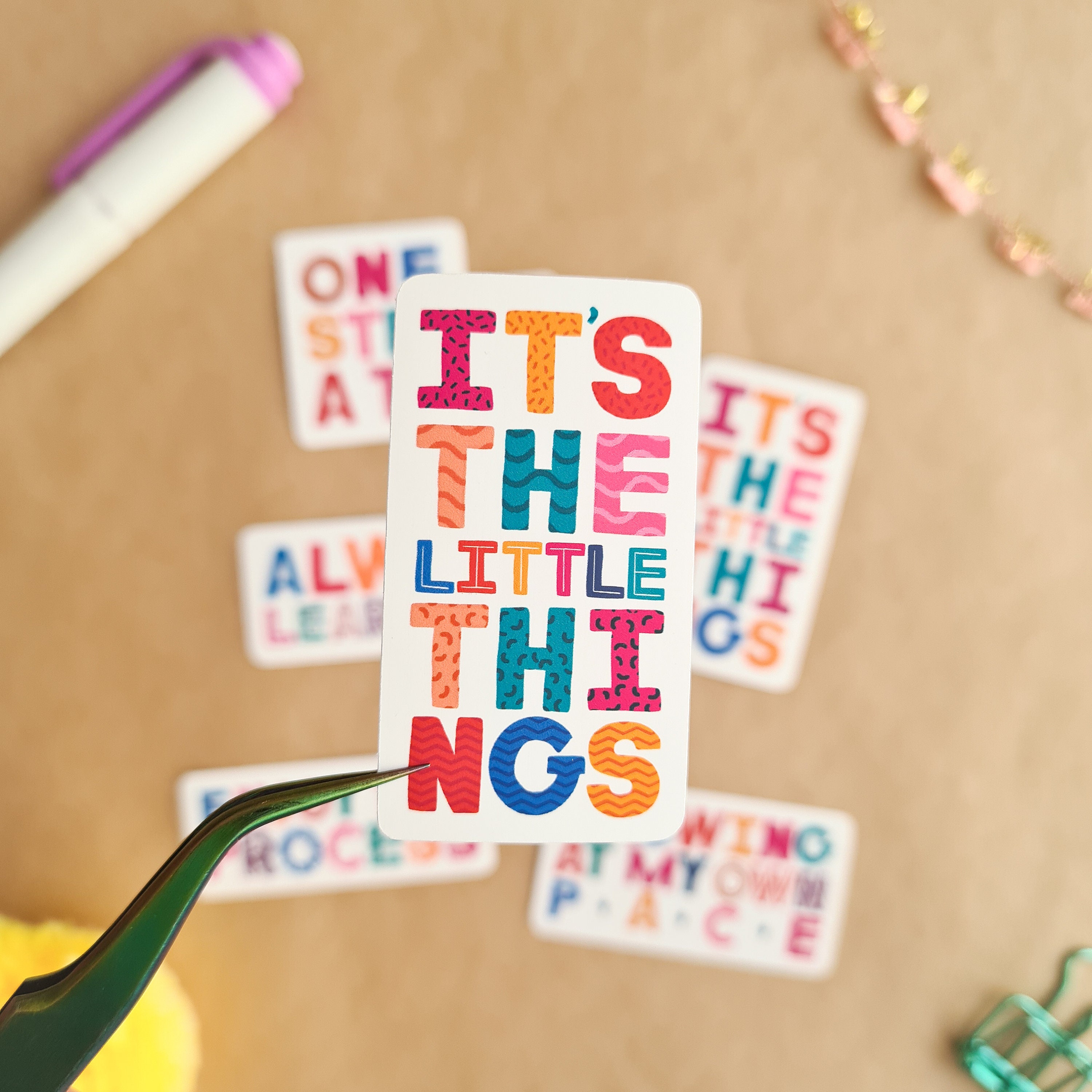 Daily Reminders Sticker Pack 5pc Lettering Sticker Pack Journal ...