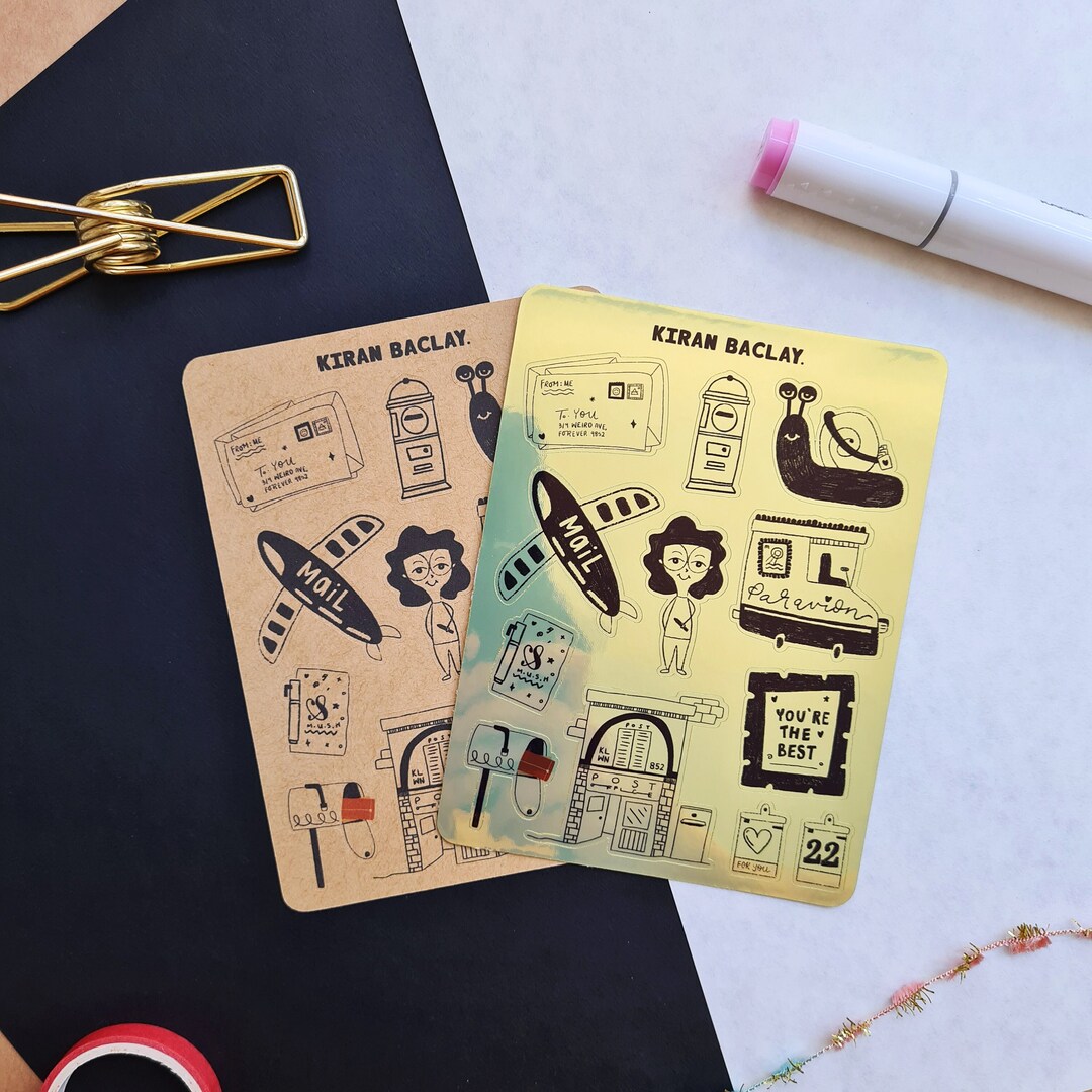 Doodle Post Office Sticker Sheet | Cute Stickers | Doodle Stickers ...