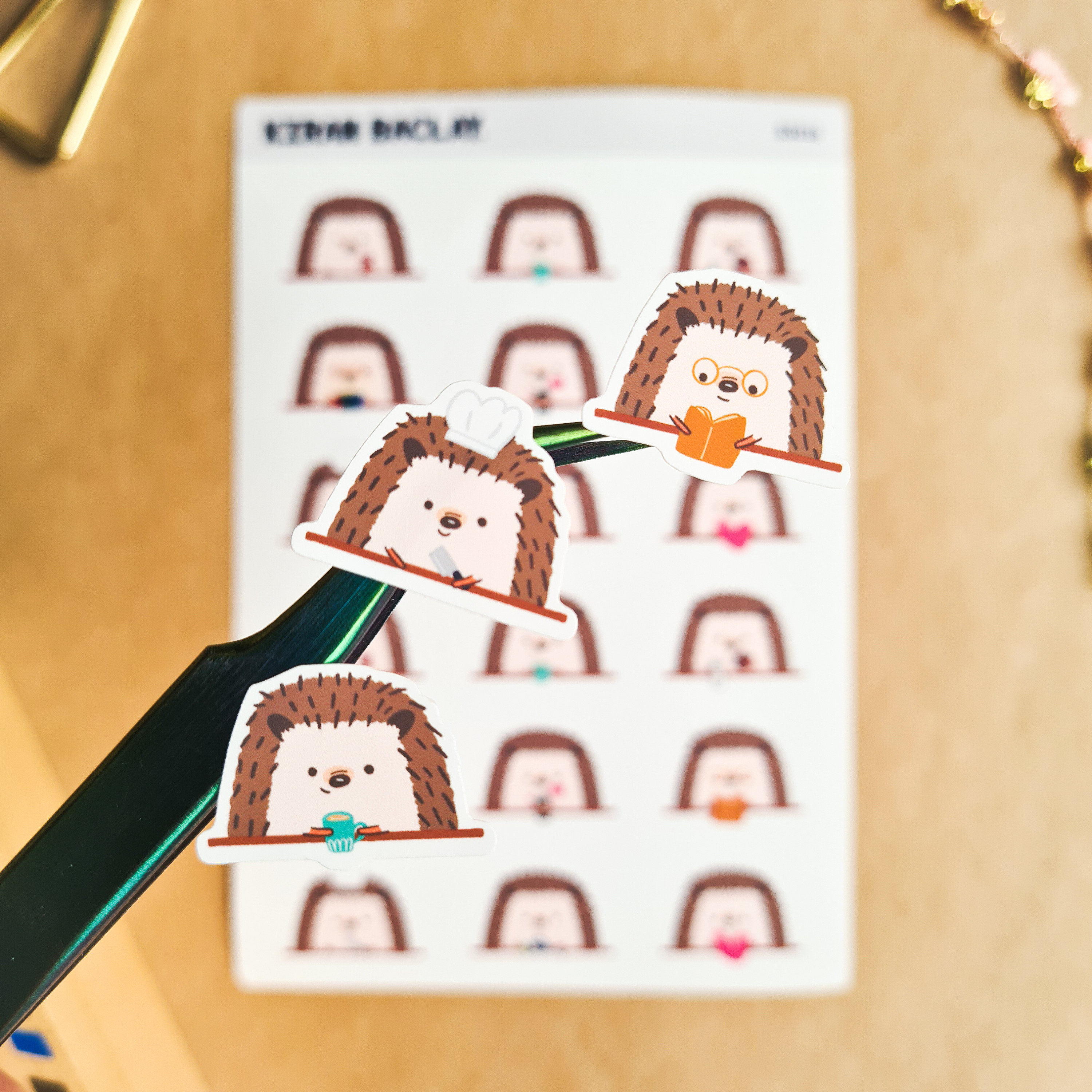 Cute Hedgehog Stickers Hedgehog Activities Sticker Sheet - Etsy