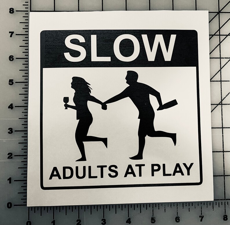 Slow Adults at Play Decal Sticker multiple Sizes and Colors | Etsy