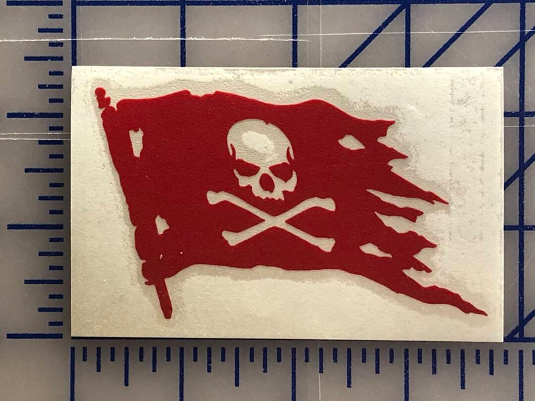 Pirate Flag Decal Sticker *multiple Sizes and Colors Available* Pirate ...