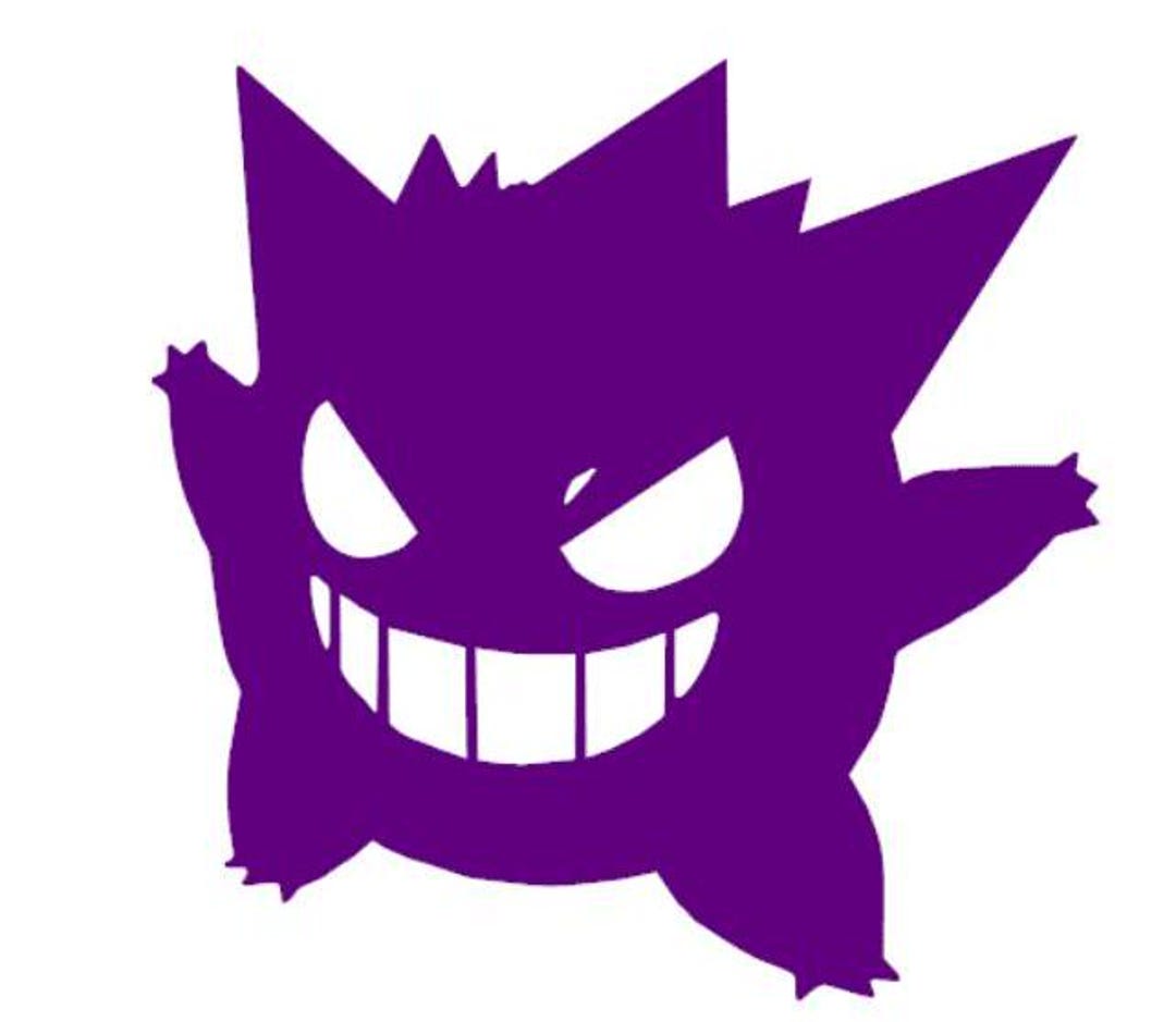 Gengar Decal Sticker *multiple Sizes and Colors Available* Car Laptop ...