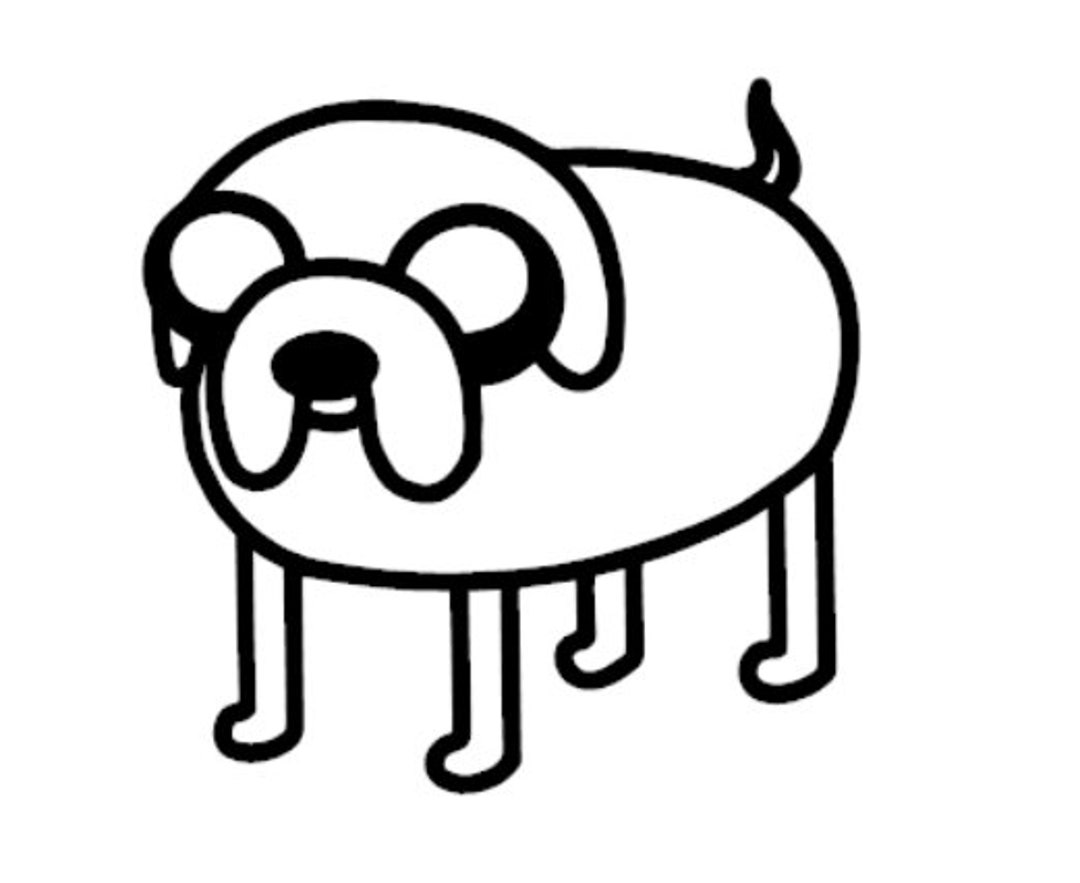 Adventure Time Jake the Dog Decal Sticker *multiple Sizes and Colors ...