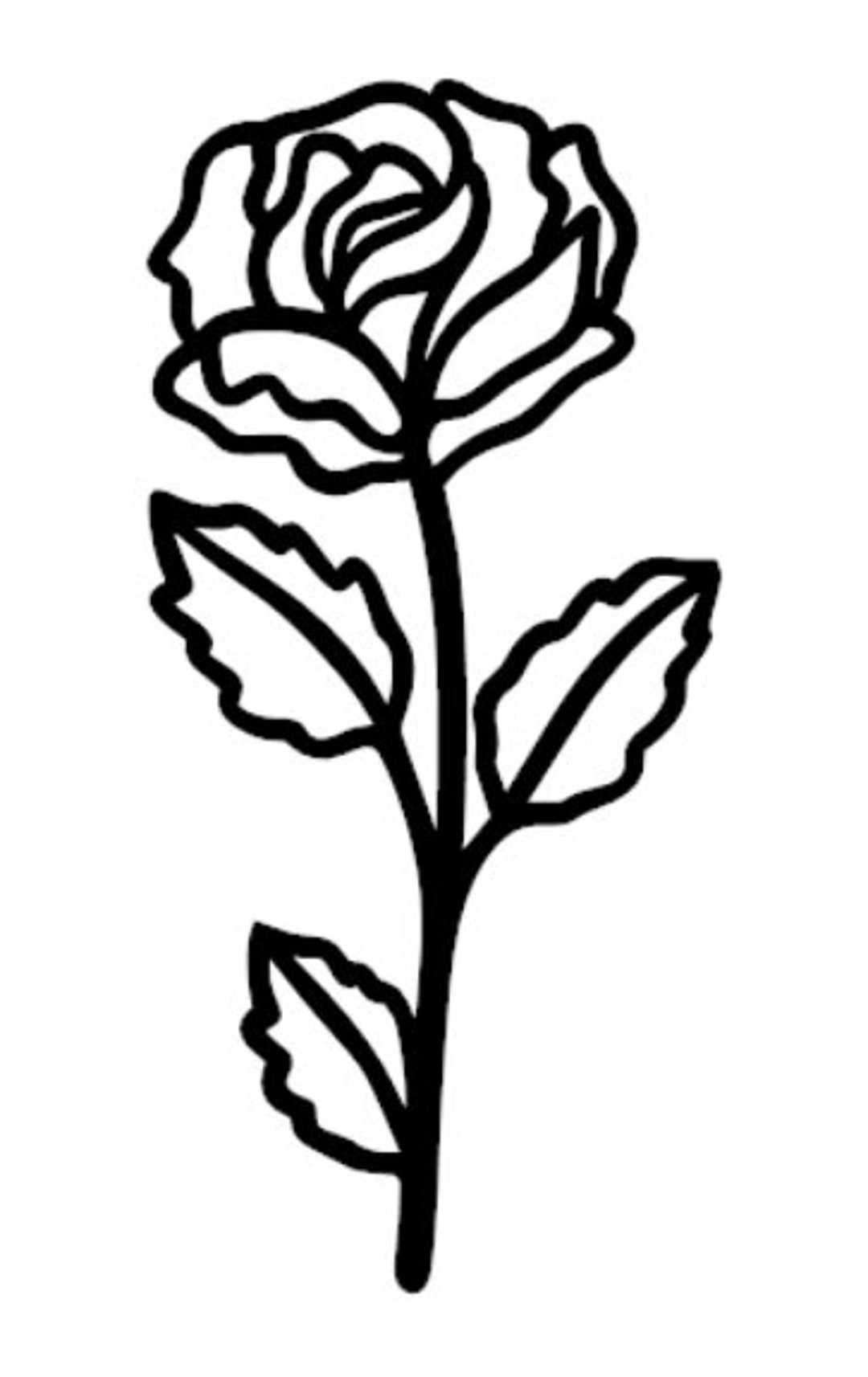 Rose Flower Decal Sticker multiple Sizes and Colors Available Car ...