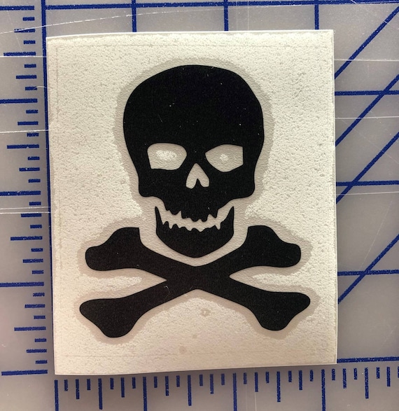 Skull and Crossbone Decal Sticker multiple Sizes and Colors | Etsy