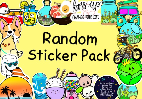 Random Sticker Pack Cute Stickers Laptop Stickers Water - Etsy