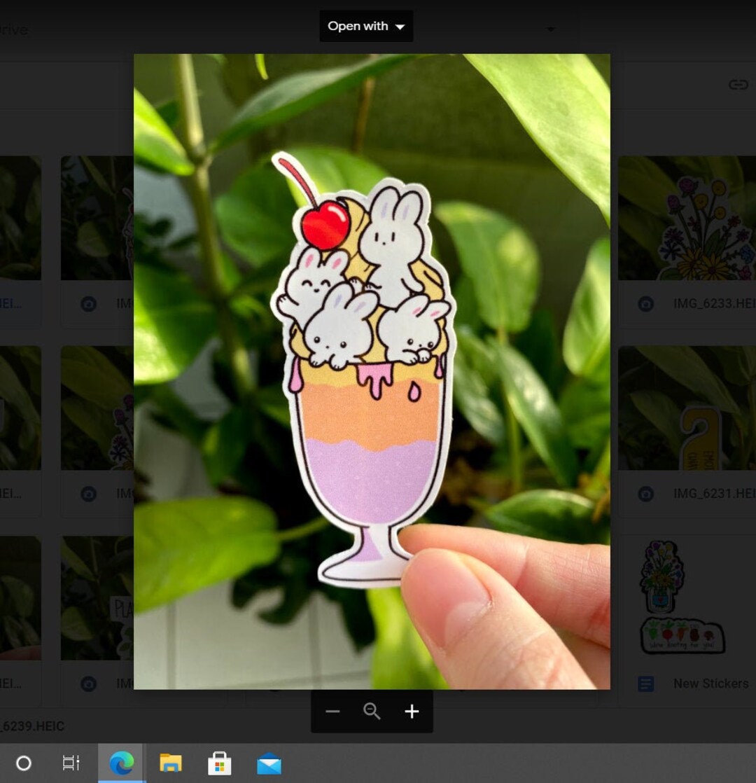 Bunny Milk Shake Sticker, Milk Shake Sticker, Cute Sticker, Bunny ...