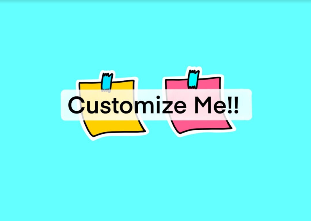 Custom Sticky Note Sticker - Etsy
