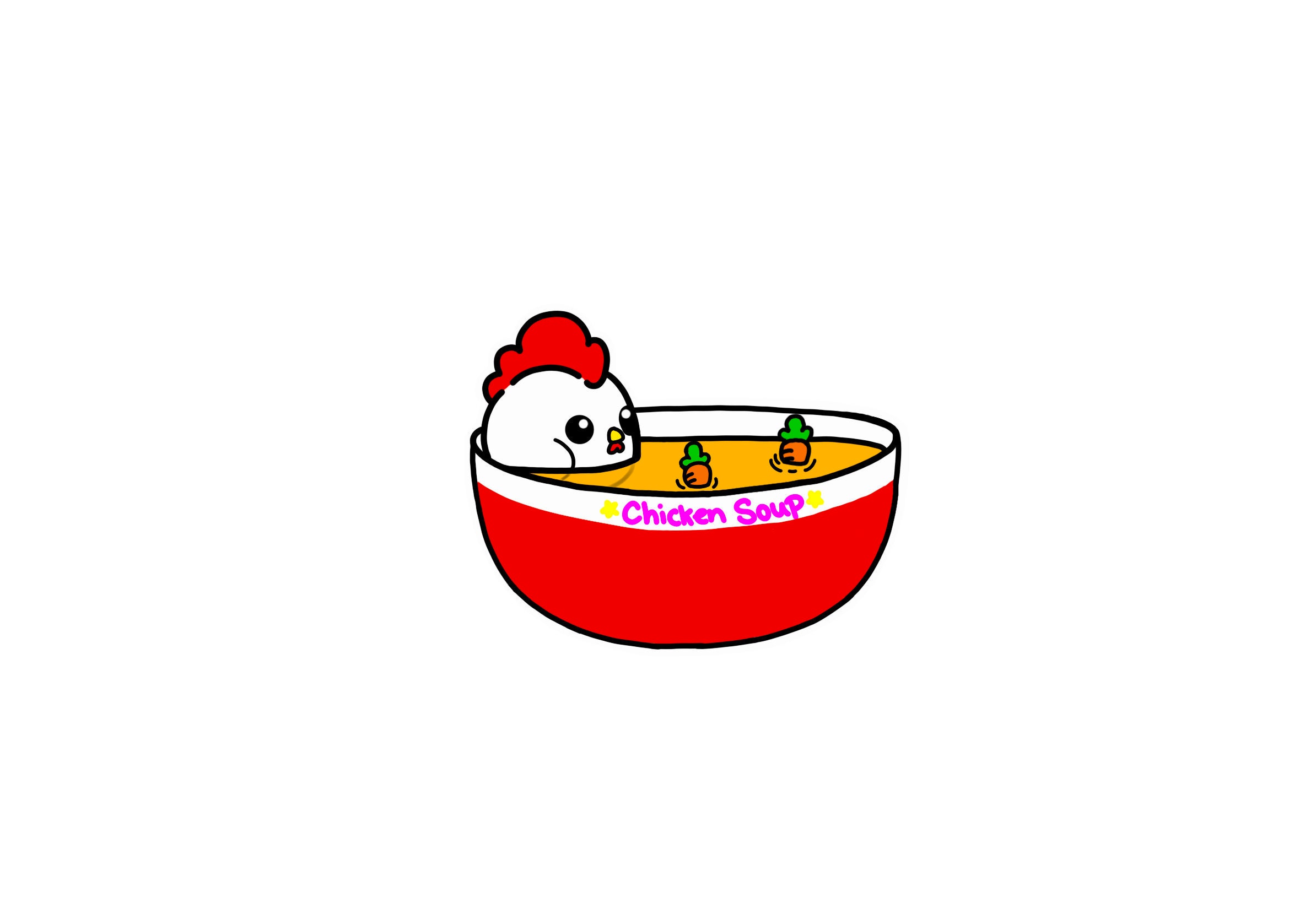Chicken Soup Sticker, Soup Sticker - Etsy