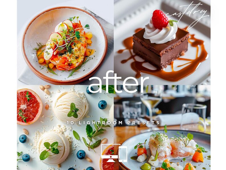 Presets do Lightroom para fotografia gastronômica profissional, com ...