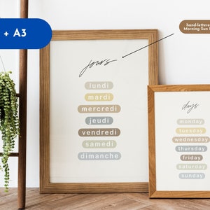 Days of the Week Modern Minimalist Printable Wall Art in English ...