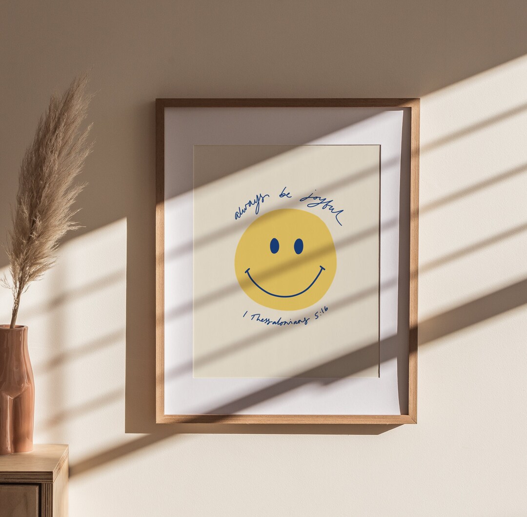 Always Be Joyful - Bible Verse Illustrated Print | Happy Bible Verse ...