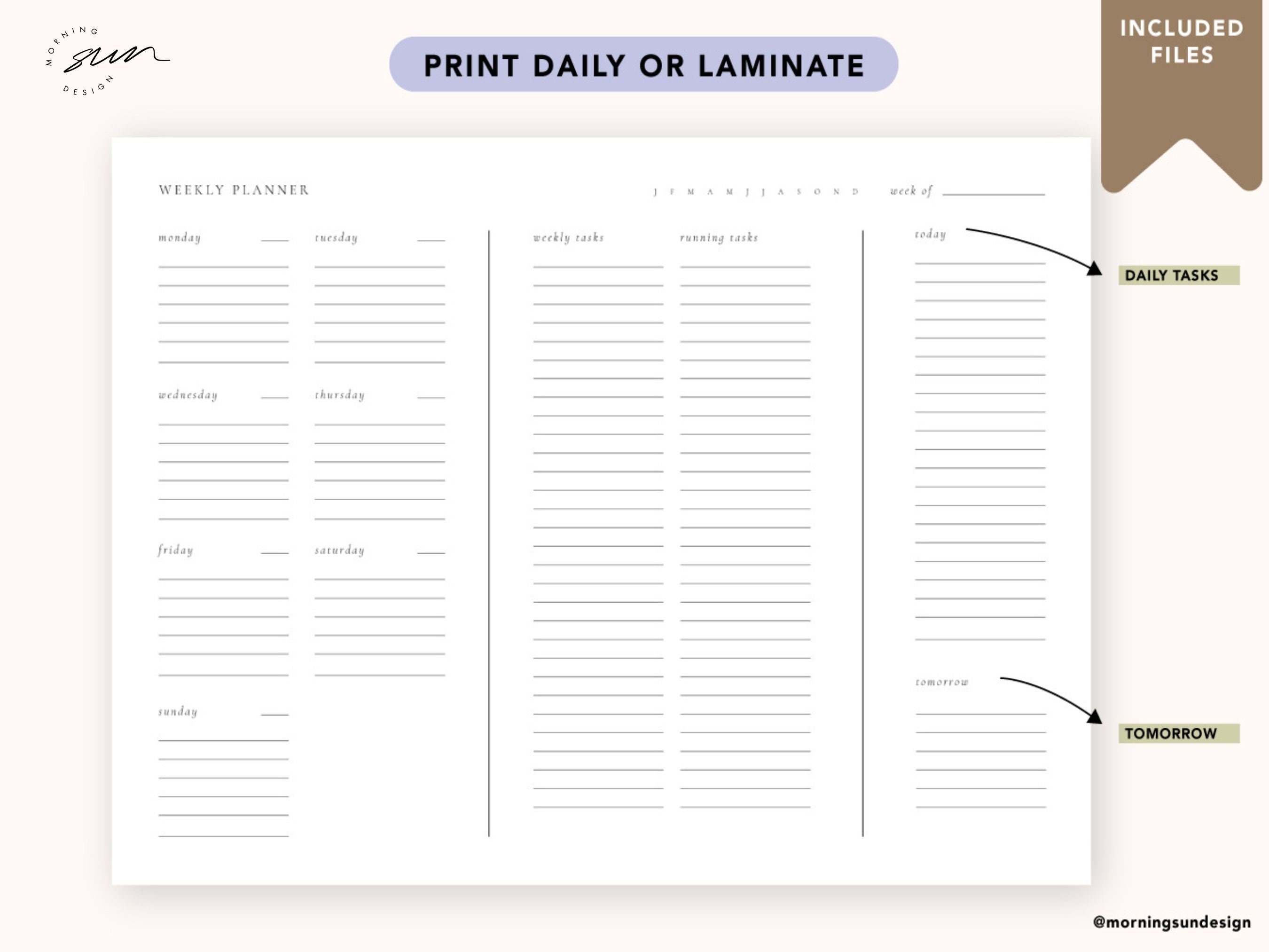 Ultimate Weekly Planner Printable OR Interactive Digital in A4, A3 Size ...
