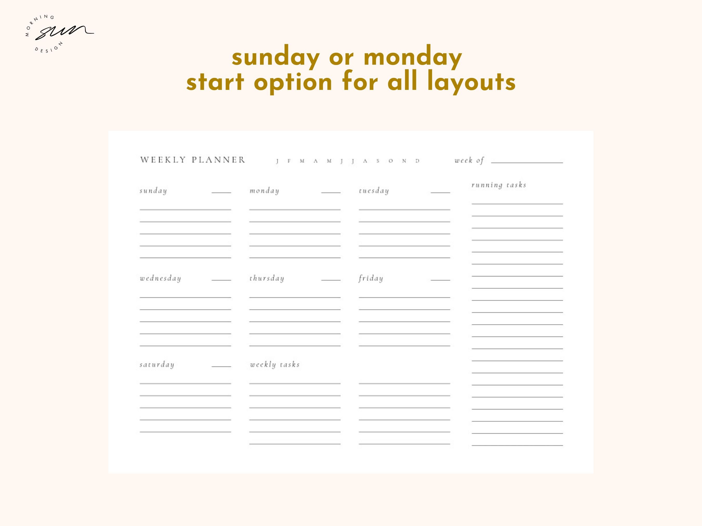 Ultimate Weekly Planner Printable OR Interactive Digital in A4, A3 Size ...