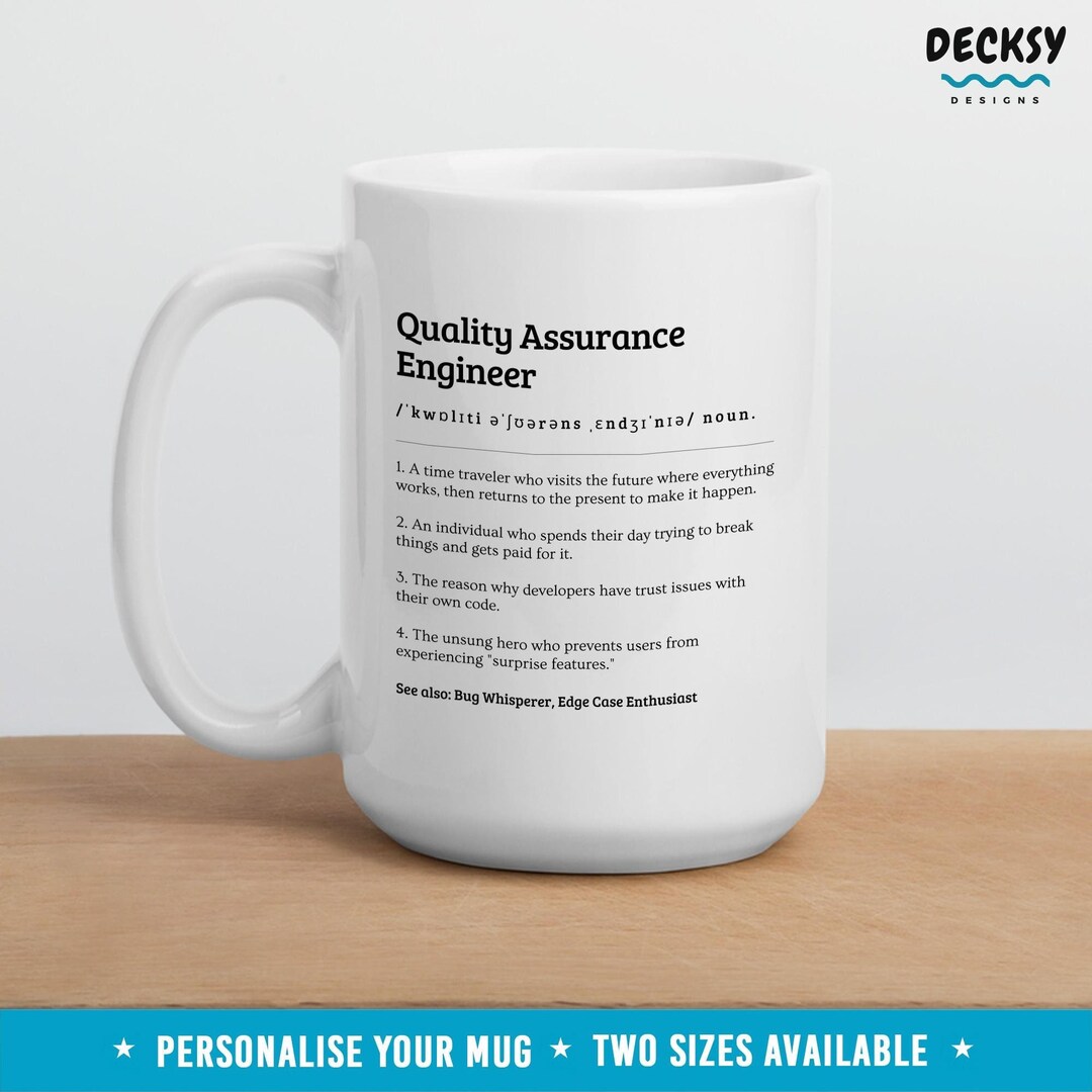 QA Engineer Mug, Software Tester Mug, Gift for QA Engineer, Funny IT ...