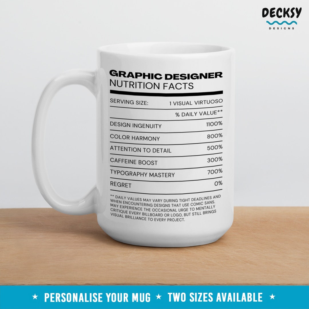 Graphic Designer Mug, Custom Digital Artist Gift, Personalised ...