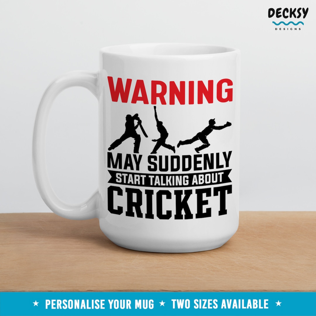 Cricket Mug, Personalised Cricket Player Gift, Cricketer Birthday Gift ...