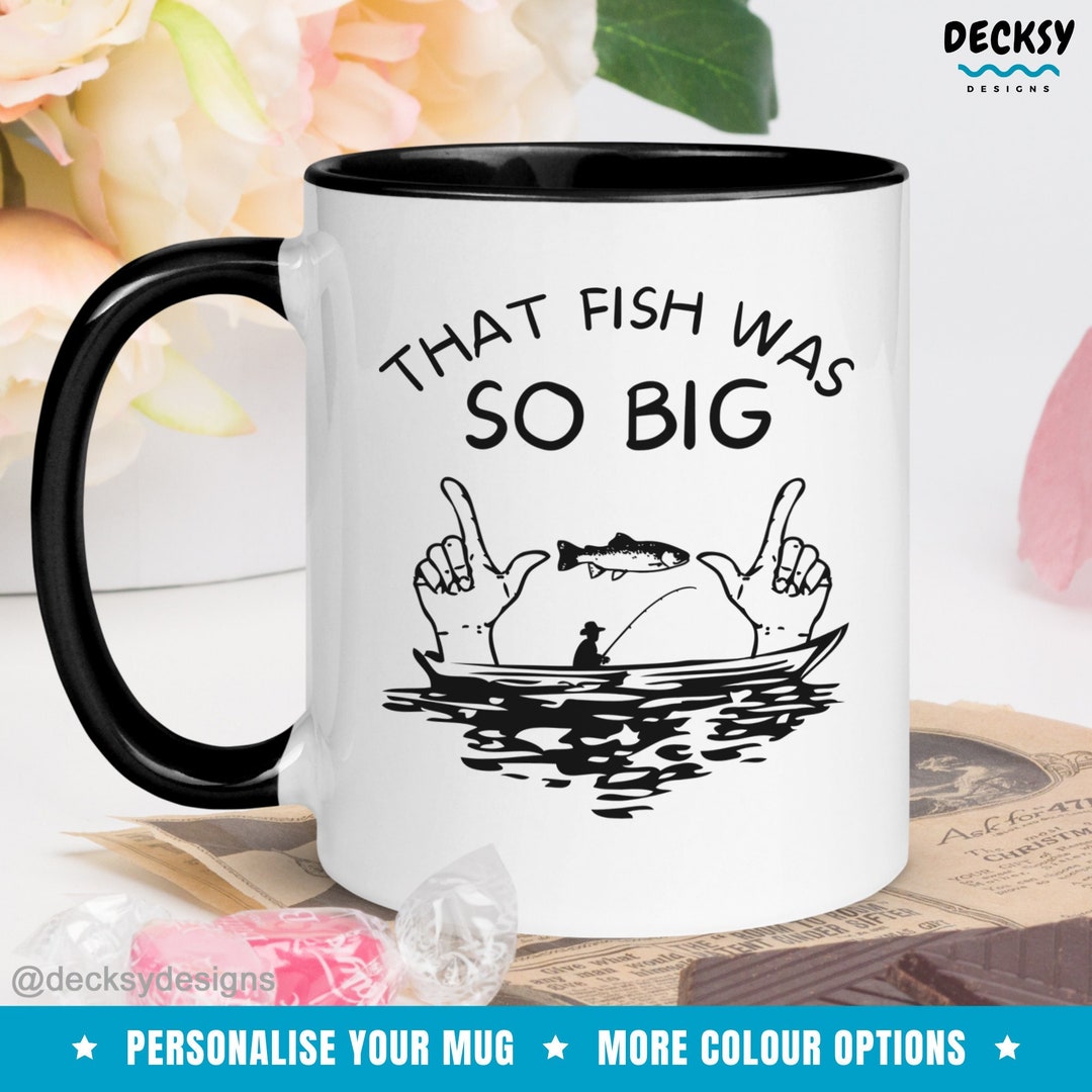 Funny Fishing Mug, Gift for Fisherman, Fly Fishing Cup, Personalised ...