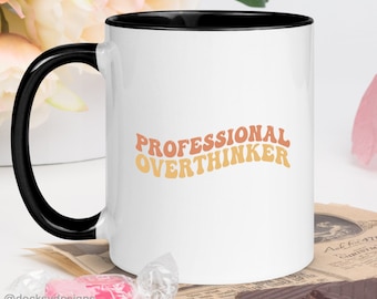 Overthinking Coffee Mug Gift for Her Anxiety Gift for Boss Funny Gift ...