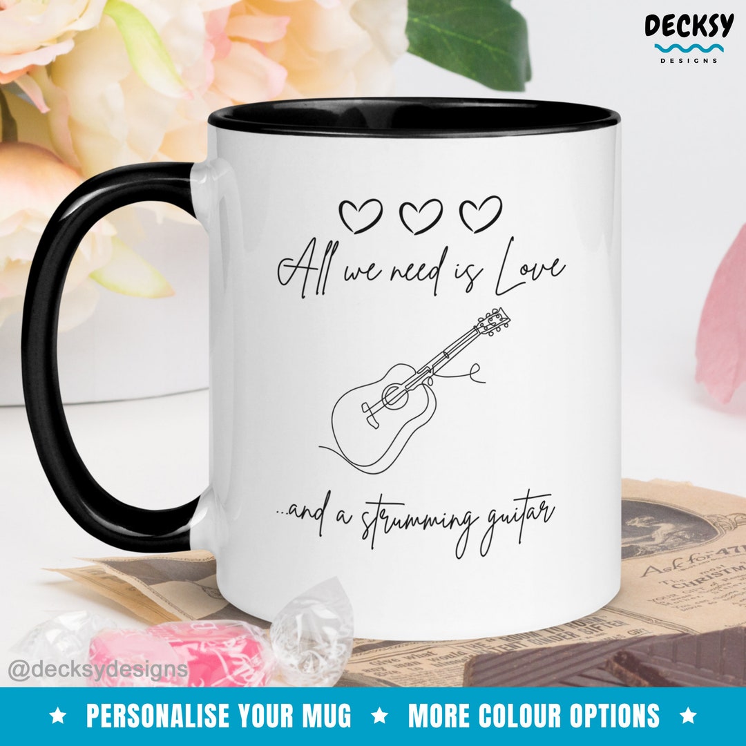 Guitarist Mug, Custom Guitar Player Gift, Music Teacher Gift, Musician ...