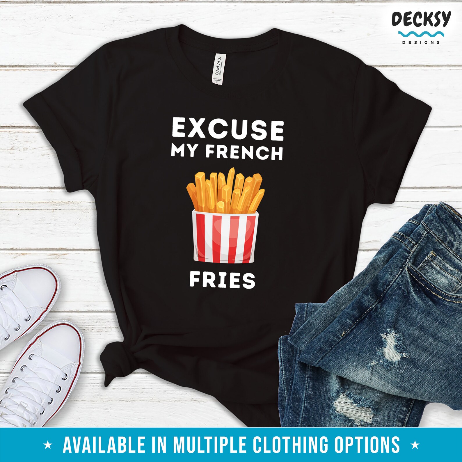 French Fries Shirt Food Lover Gift Funny Fast Food Shirt | Etsy