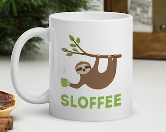 Sloth Coffee Mug Cute Animal Mugs Sloth Lover Gifts Lazy - Etsy UK