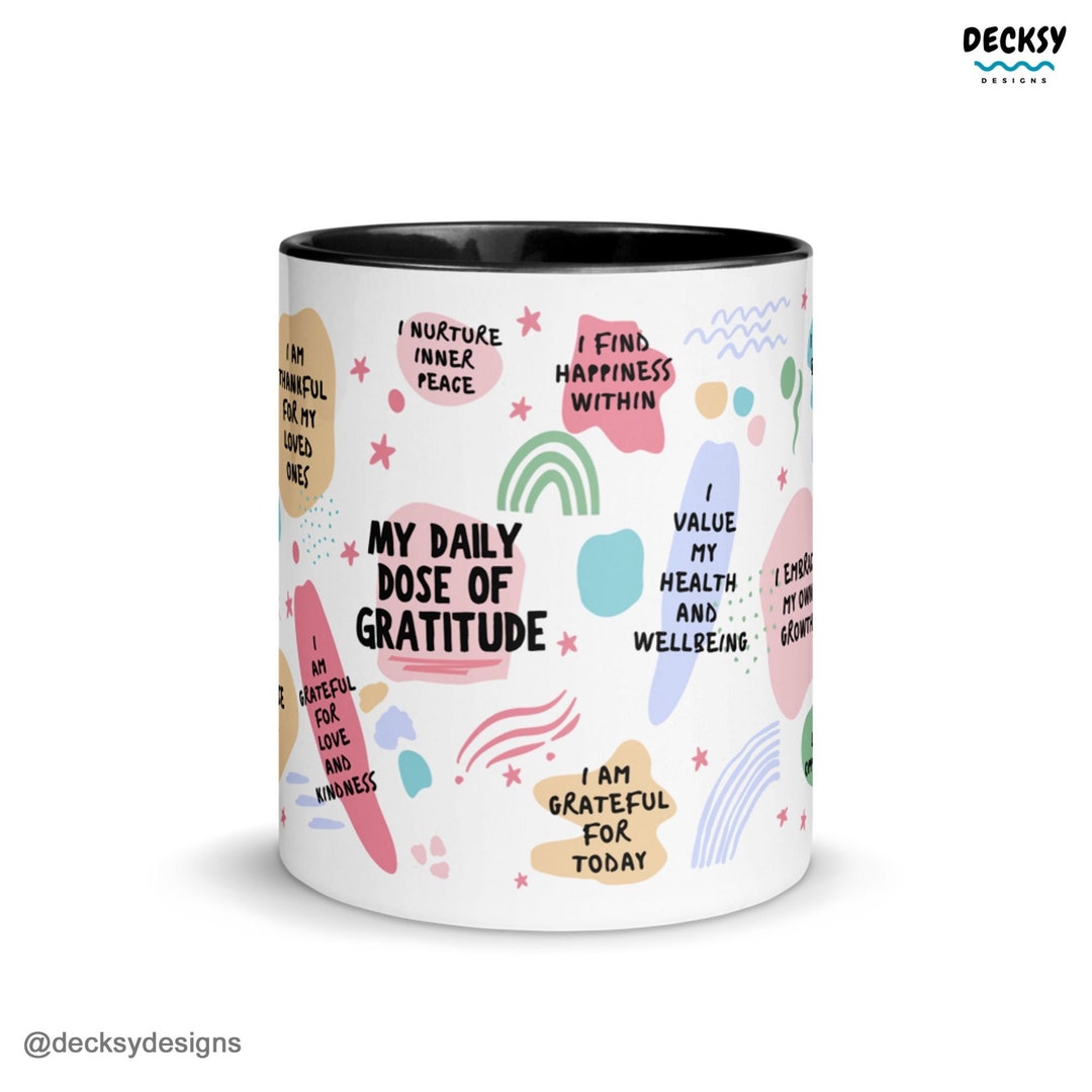 Daily Reminders Mug, Gratitude Coffee Mug, Affirmation Gift ...