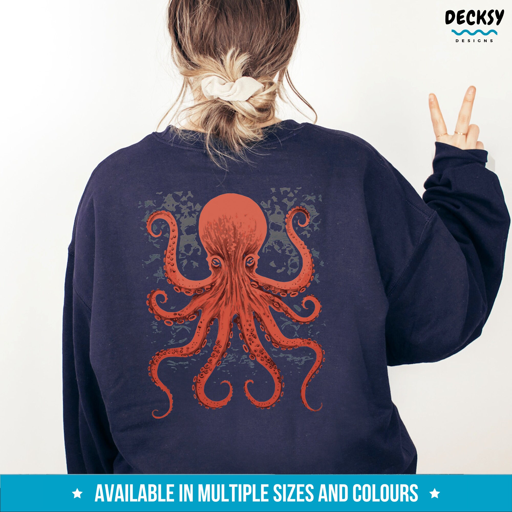 Octopus Hoodie, Octopus Lover Gift, Octopus Shirt, Beach Sweatshirt ...
