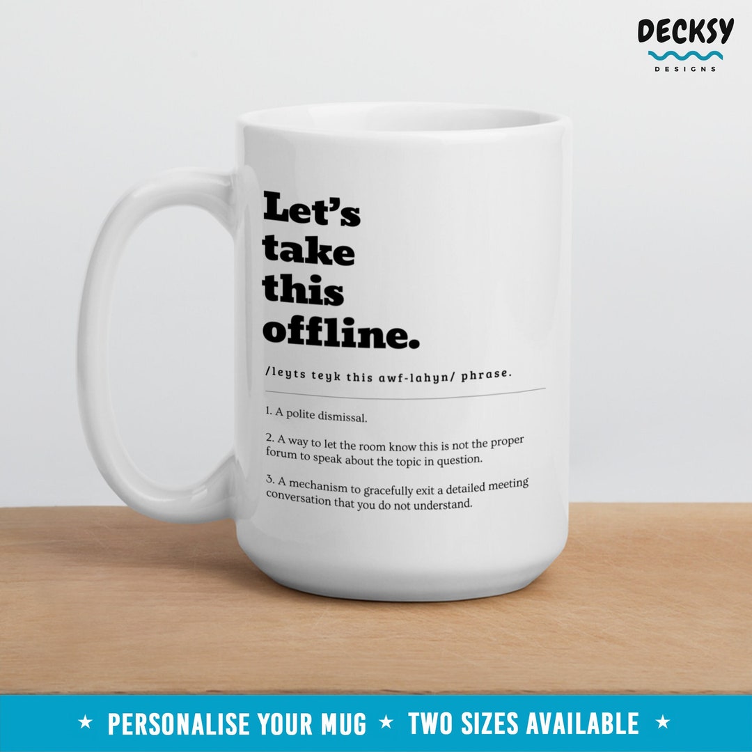 Corporate Lingo Mug, Funny Office Work Gift, New Job Mug, Work From ...