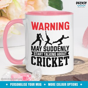 Cricket Mug, Personalised Cricket Player Gift, Cricketer Birthday Gift ...