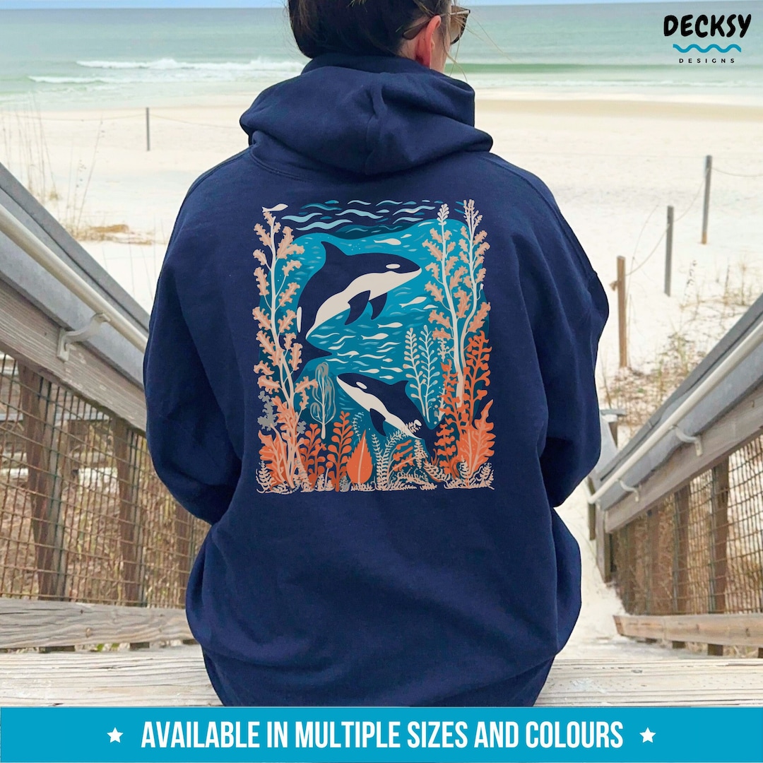 Orca Sweatshirt, Whale Hoodie, Nature Lover Gift, Killer Whale Shirt ...