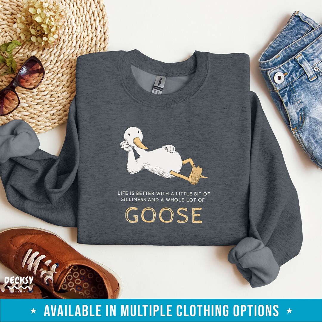 Goose Sweatshirt, Funny Geese Shirt, Gift for Mom, Goose Sweater Jumper ...