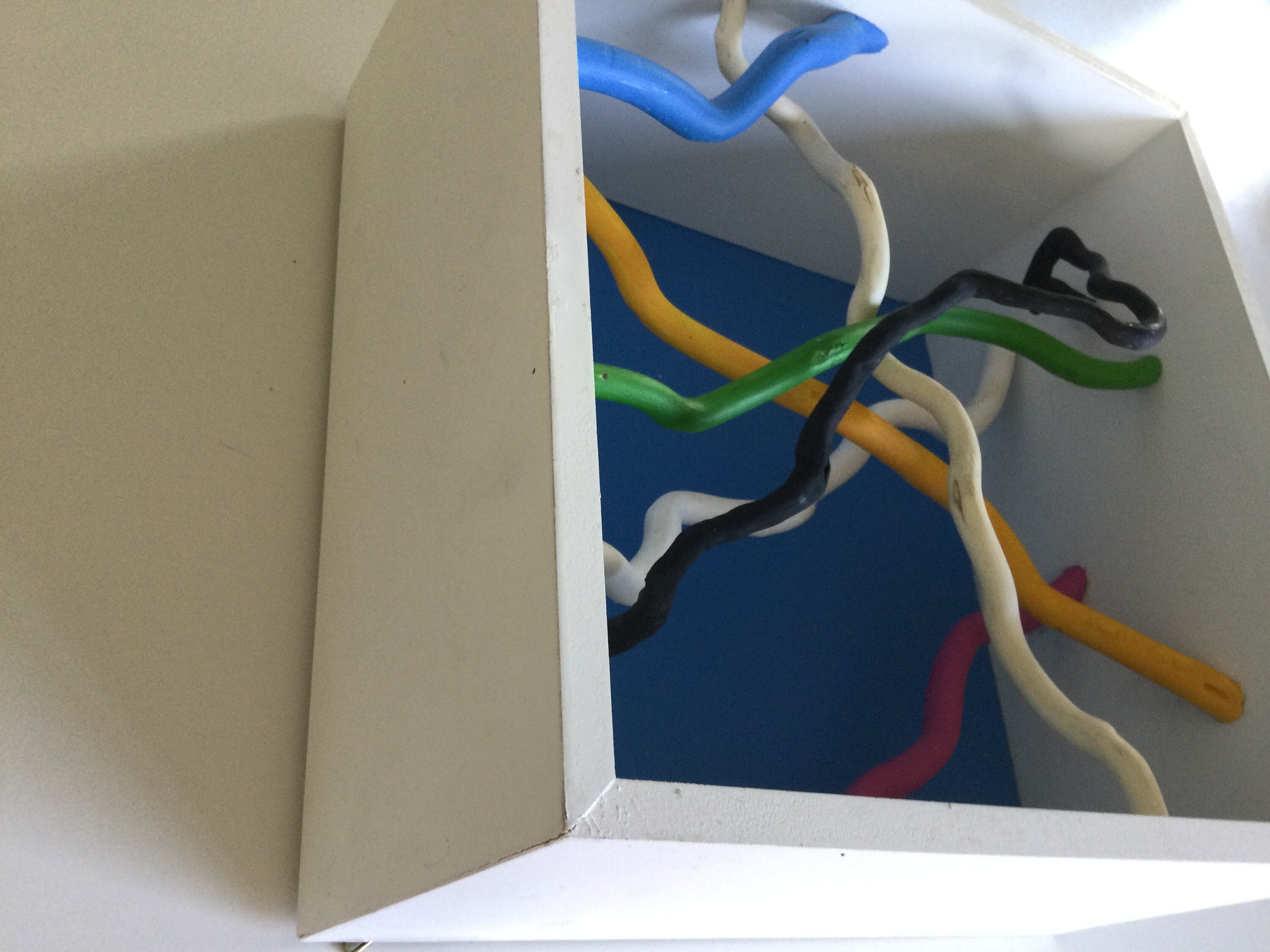 Cube Abstract Art Object Wooden Cube With Acrylic-painted - Etsy