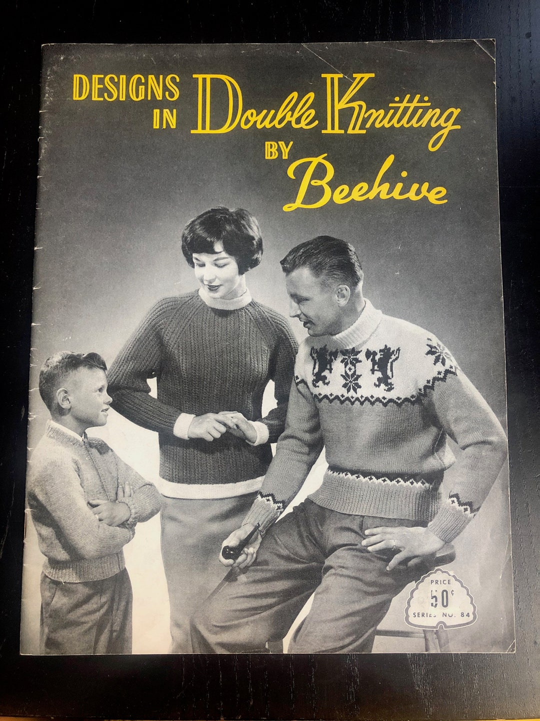 Designs in Double Knit by Beehive Vintage 1950s Knitting Book original ...