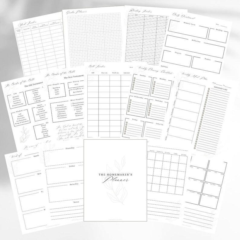 The Homemaker's Planner Monthly, Weekly, Yearly Planner/ Meal Plan ...