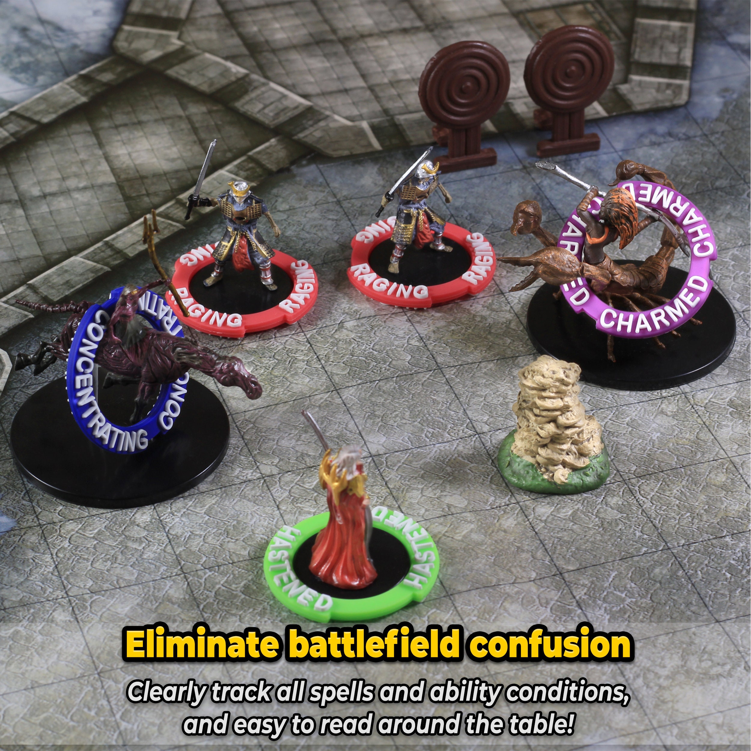 DND Miniatures Condition Rings With Box 96 Markers to Track - Etsy