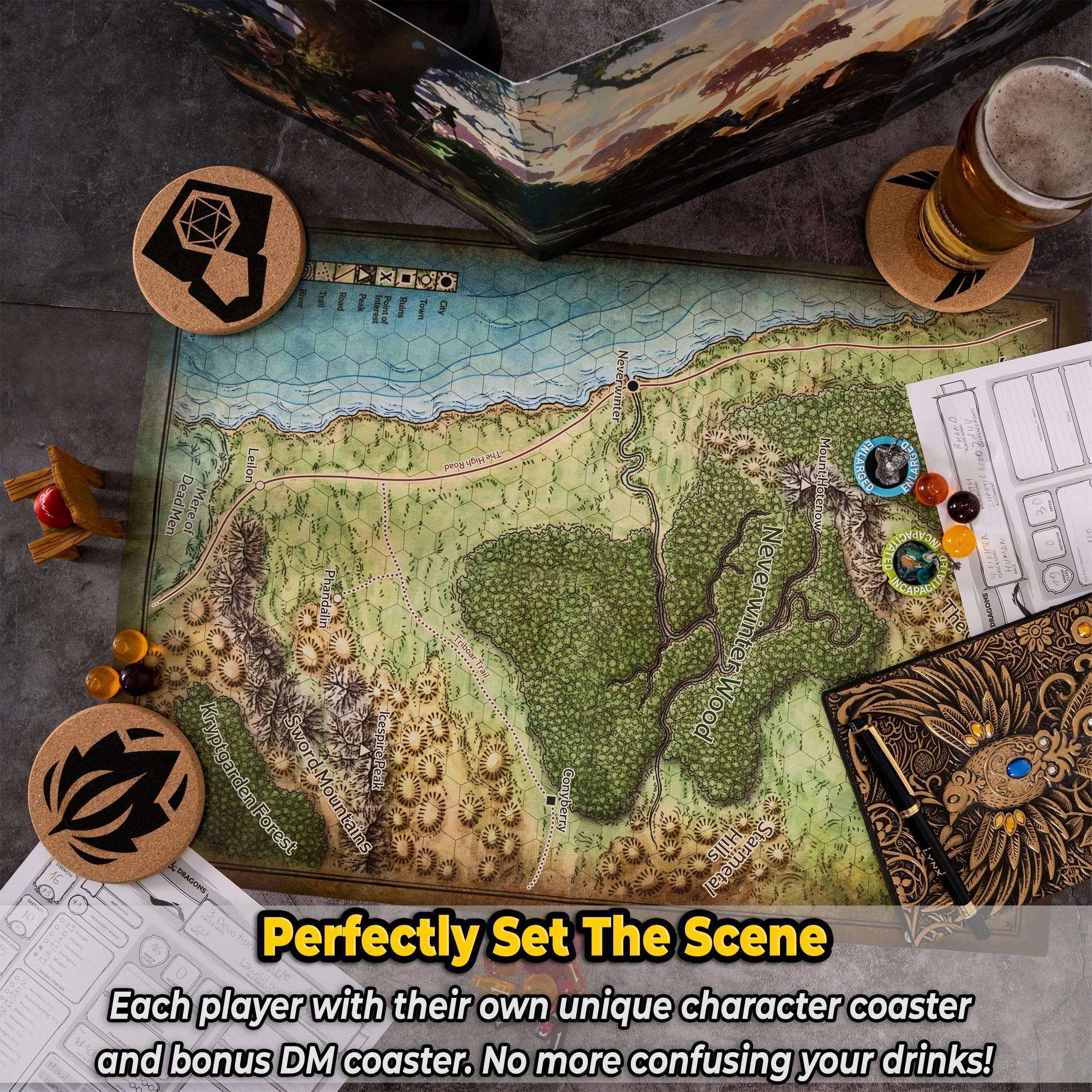 Cork DND Coasters Set of 12 Class 1 DM Icon Great - Etsy